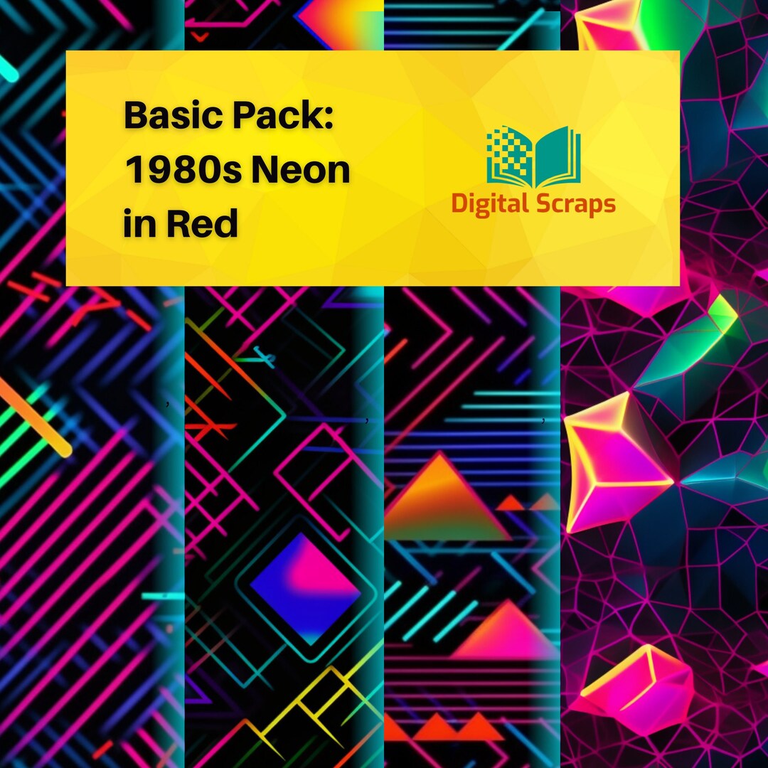 1980s Neon Backgrounds - Etsy