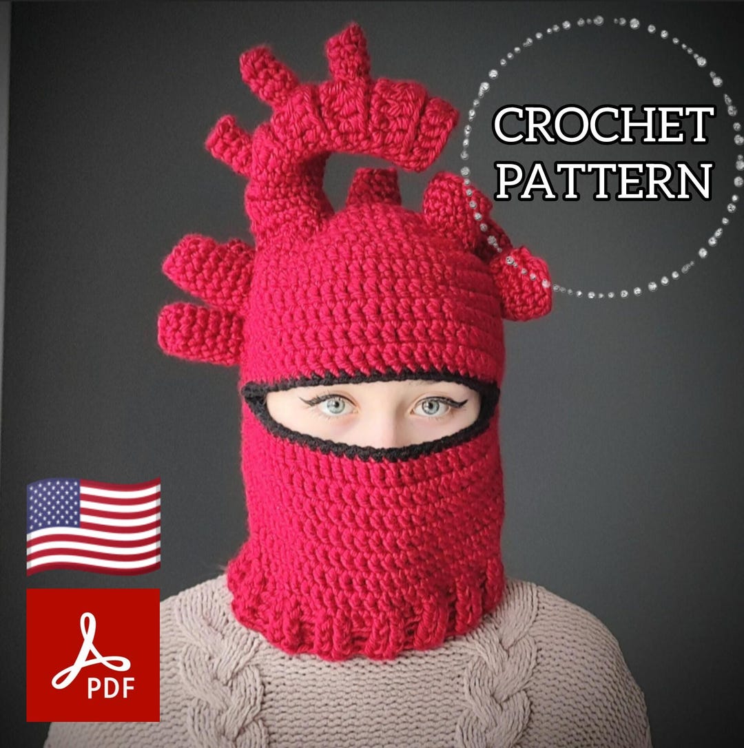 Crochet Pattern Balaclava of Shin - Cosplay Ski Mask. Crochet ...