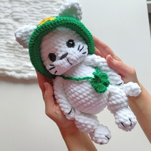 Leprechaun Cat Crochet PDF Pattern. Amigurumi Plush Cat. St. Patrick's ...