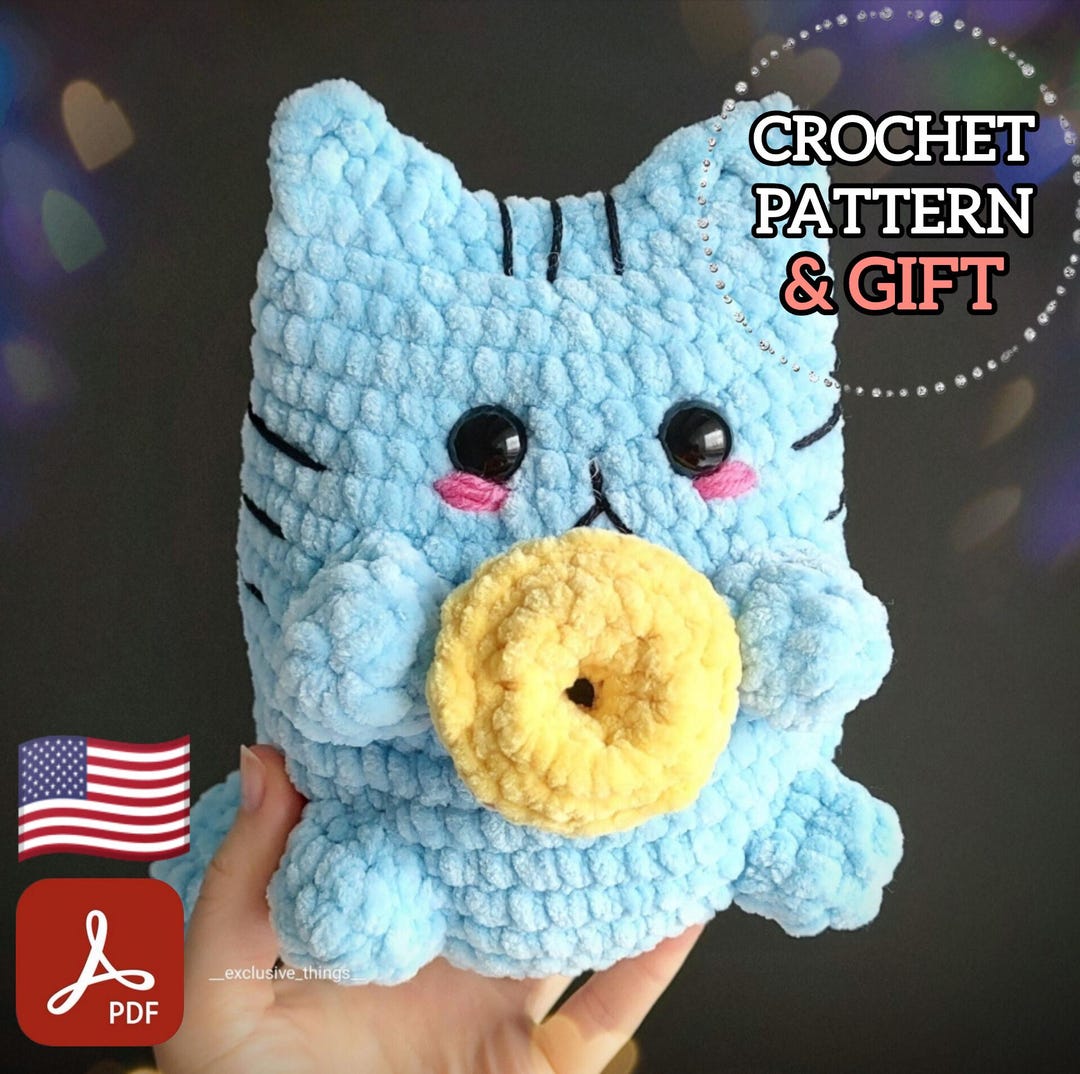 Buy 1 Get 1 Free - Chubby Cat Crochet Pattern - Plush Cat Amigurumi - Etsy