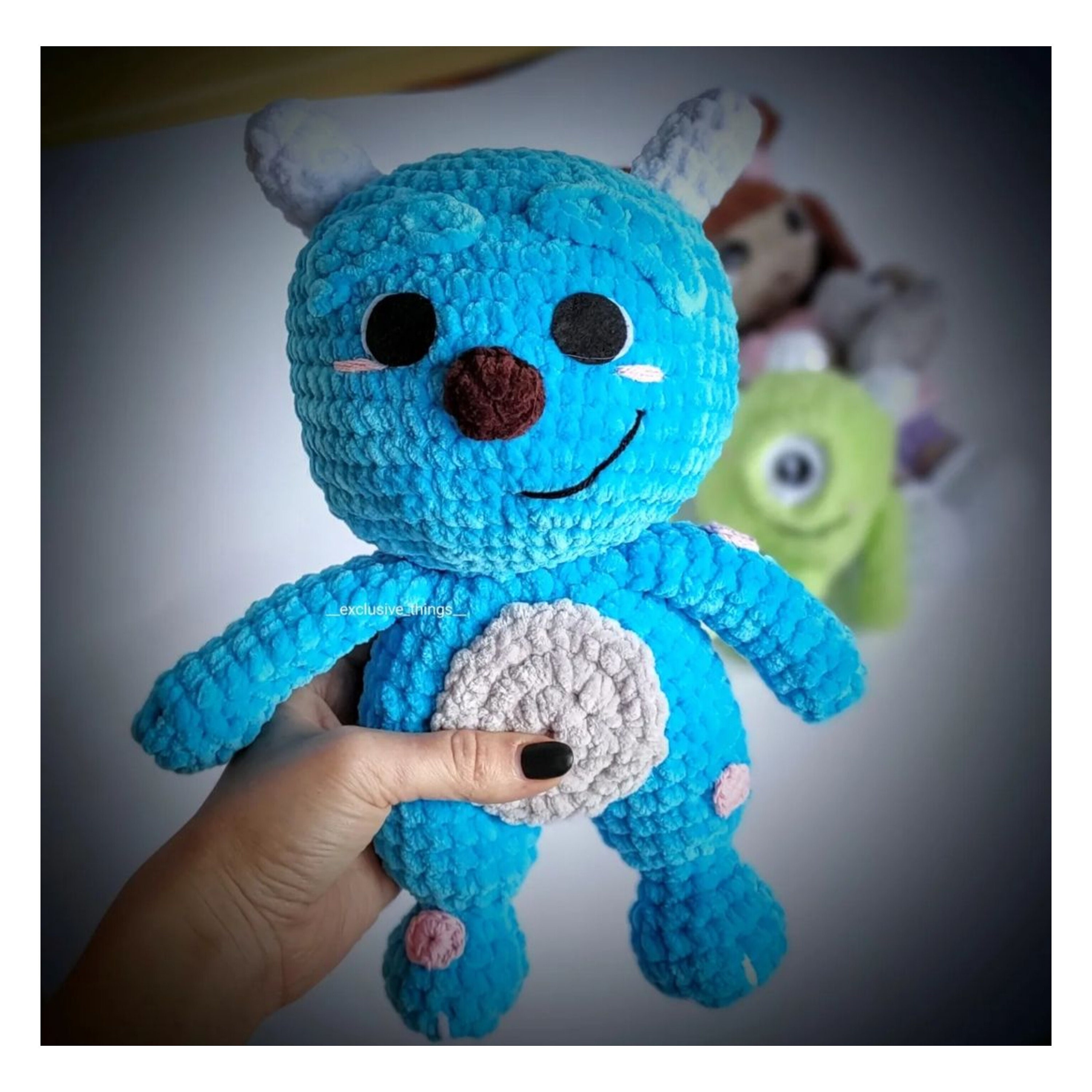 Crochet Pattern Monsters Inc Corporation in English Amigurumi - Etsy