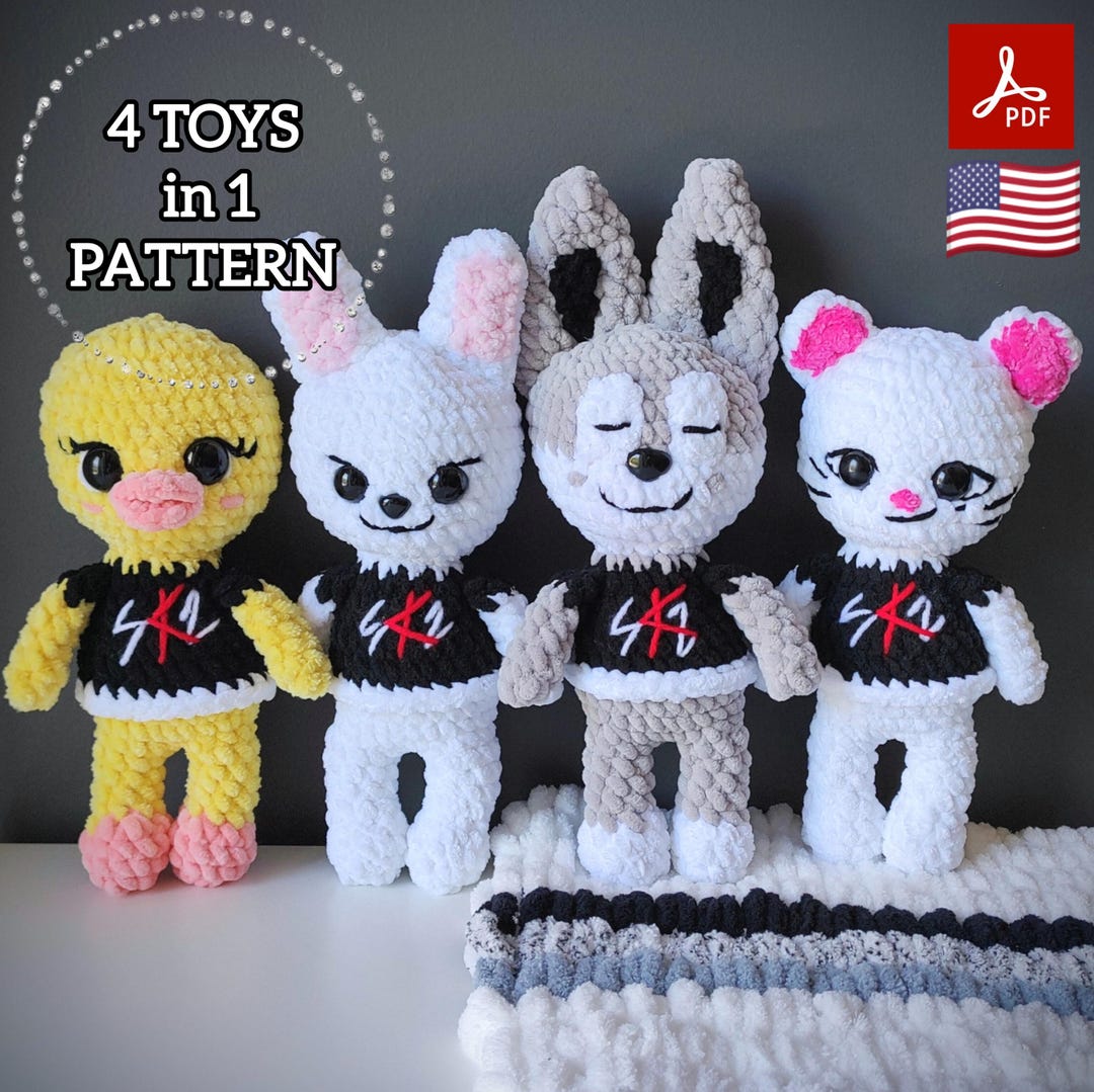 Stray Kids Plushies Crochet Pattern. Skz Crochet Toys. Amigurumi Felix ...