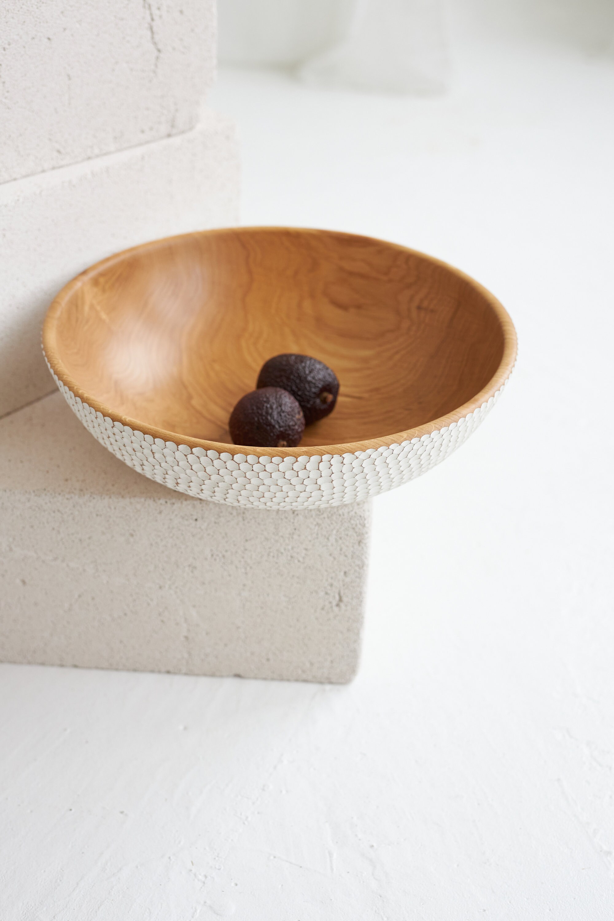 Large Oak Wood Bowl Wooden Bowls Personalized Wooden - Etsy