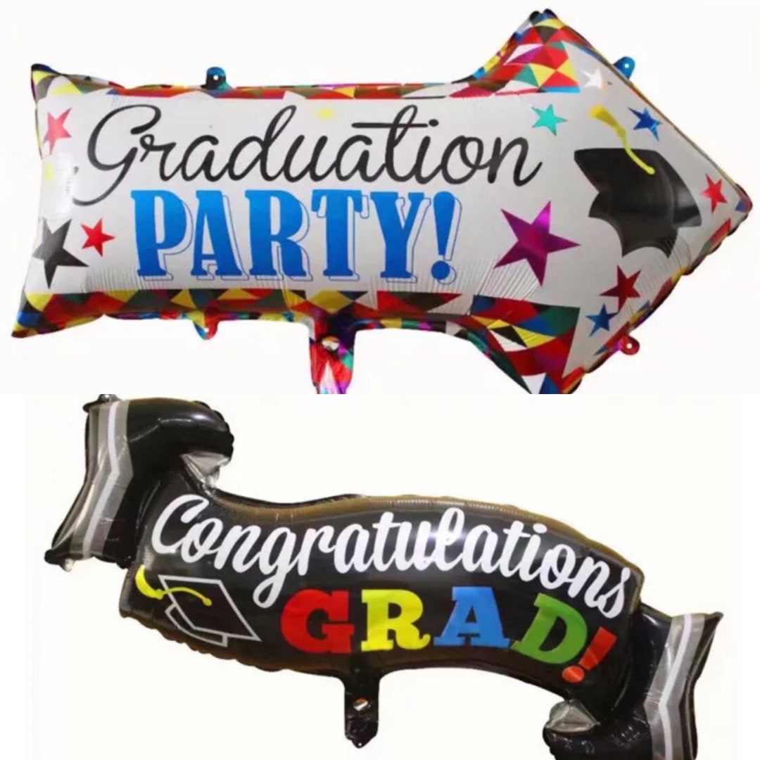 Large Congratulations Graduation Balloon, Graduation Party Arrow ...