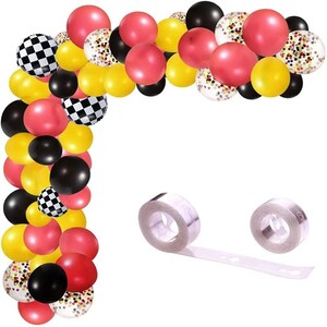 120 Racing Cars Balloon Arch, Cars Birthday Balloons, Cars Backdrop ...