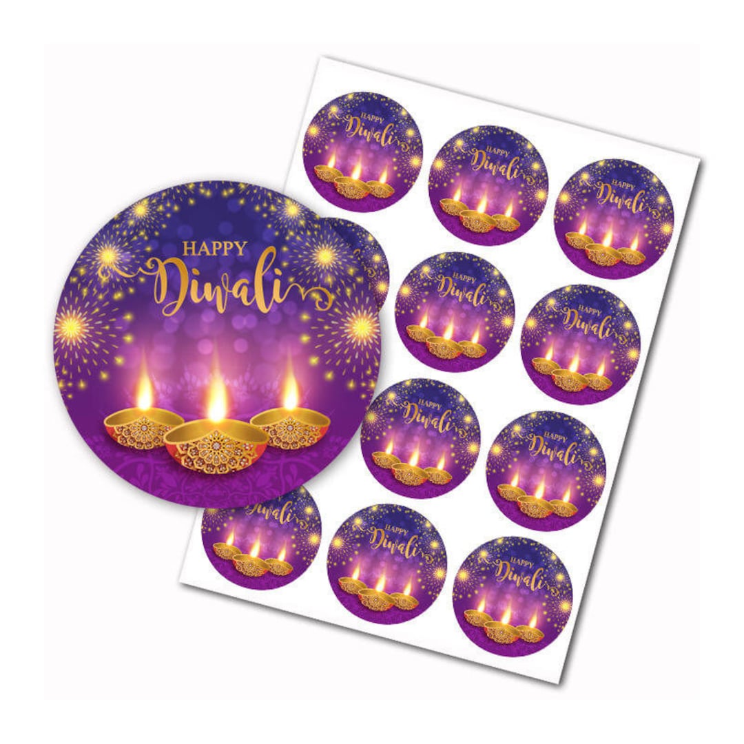 24 Diwali Stickers 3cm Diwali Labels Diwali Present Labels - Etsy