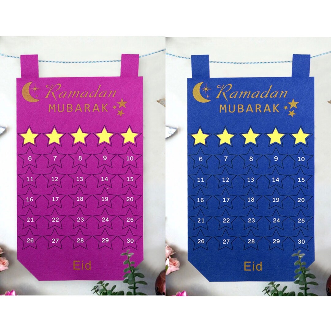Ramadan Mubarak Calendar, Ramadan Countdown Calendar, Countdown to Eid ...