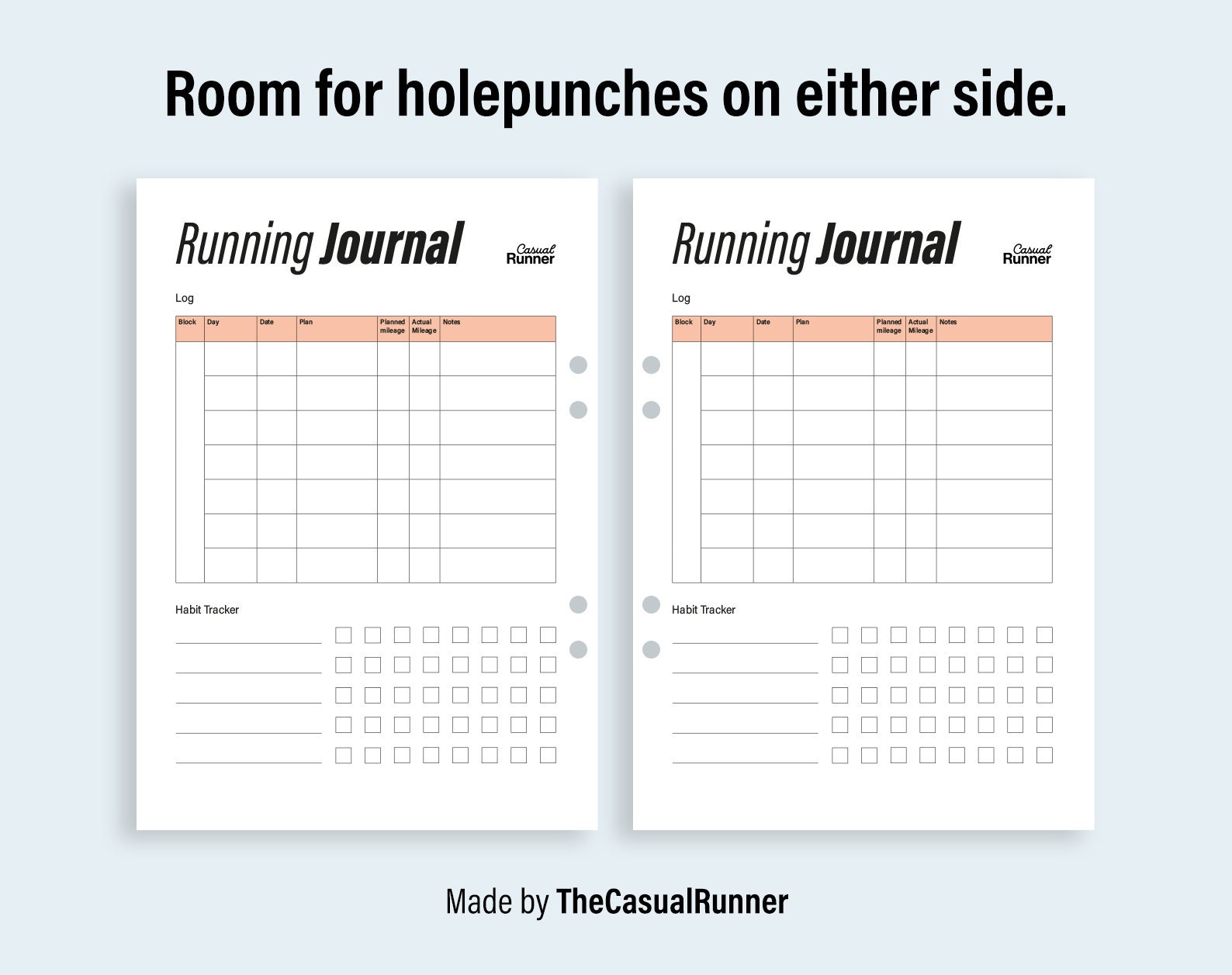 Running Journal Printable Template, Running Log, Training Tracker ...