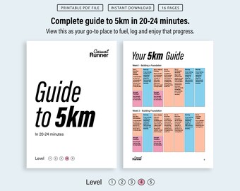 Complete Guide to 5km, Level 5, Running Journal, Cardio Log, Strength ...