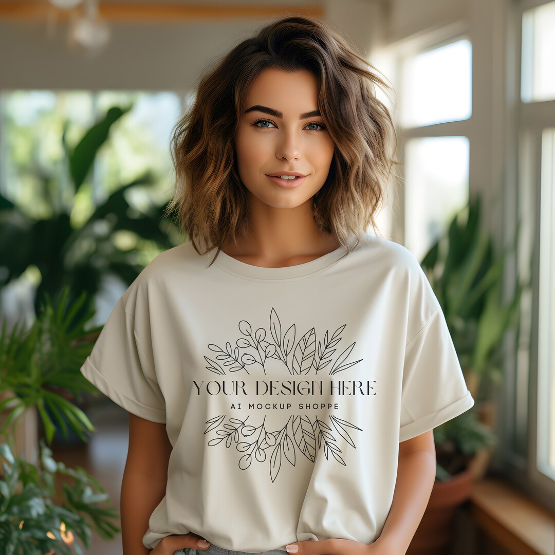 Soft Cream Bella and Canvas Mockup, Lifestyle 3001 Mockup, Bella and ...