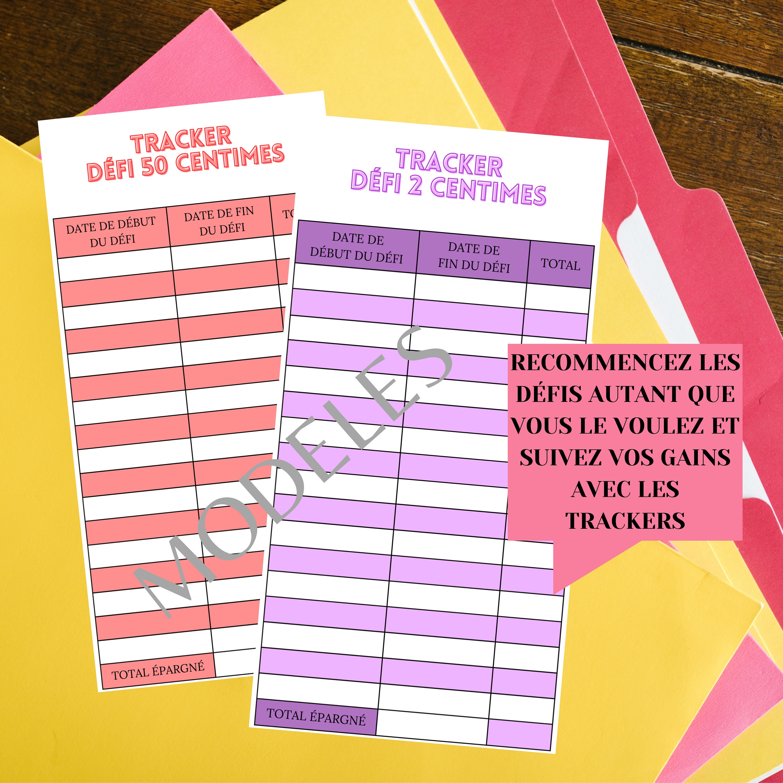 Pack Défis des centimes en français, PDF A6 à imprimer : défi des 1, 2 ...