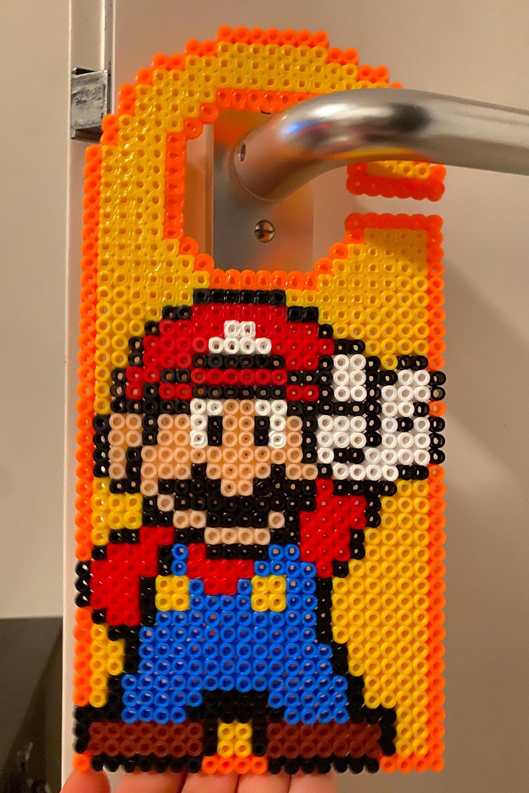 Door Sign Super Mario Pixelart Hama Beads BIO - Etsy