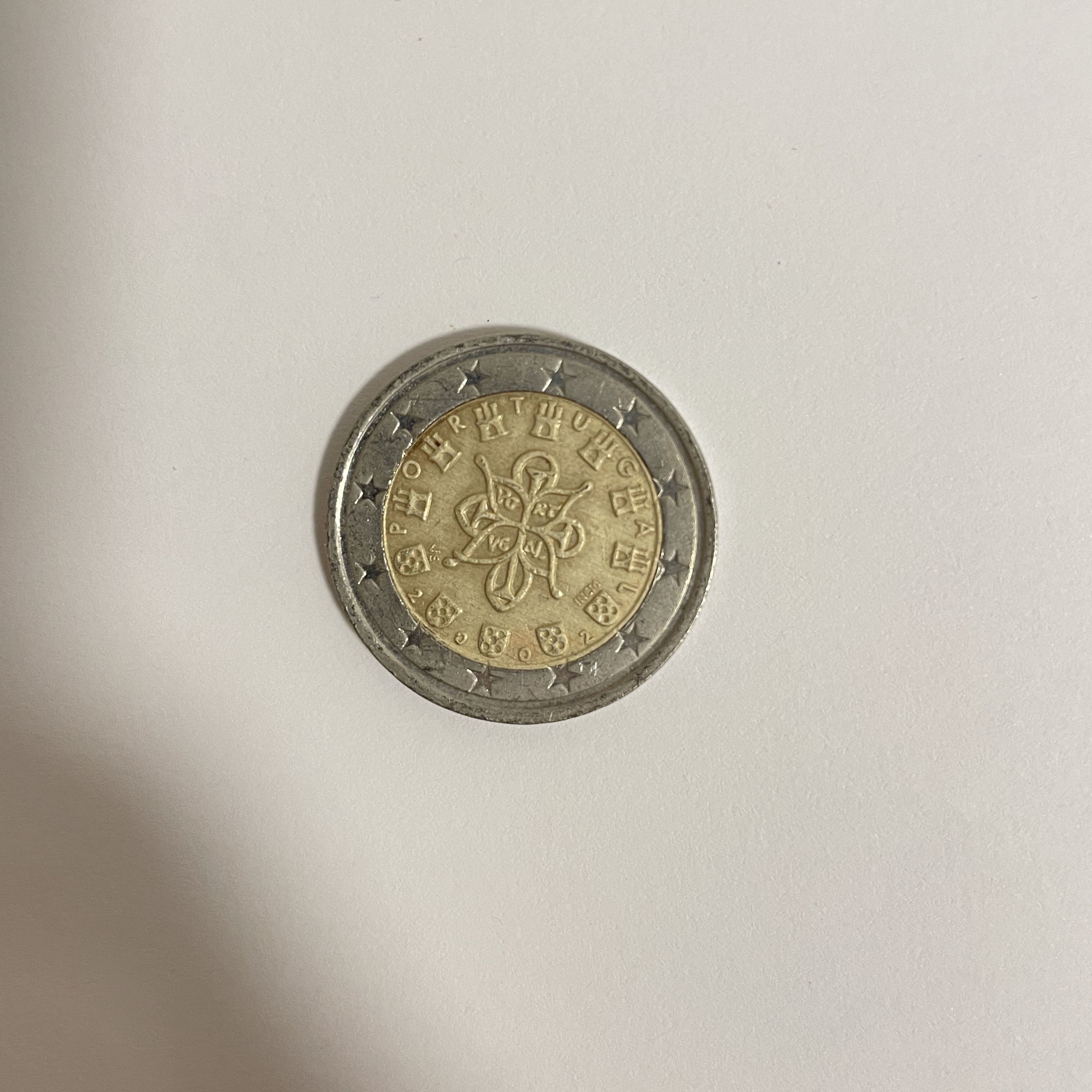 2 Euro Munze Portugal 2002 Fehlpragung
