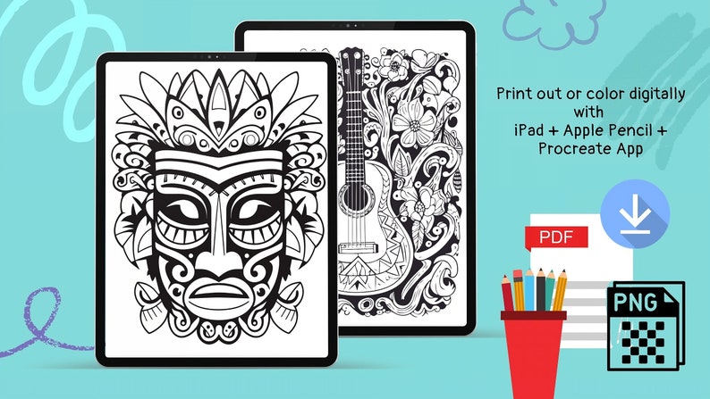 Luau Coloring Pages, Cute Luau Printable Coloring Sheets, Activity ...