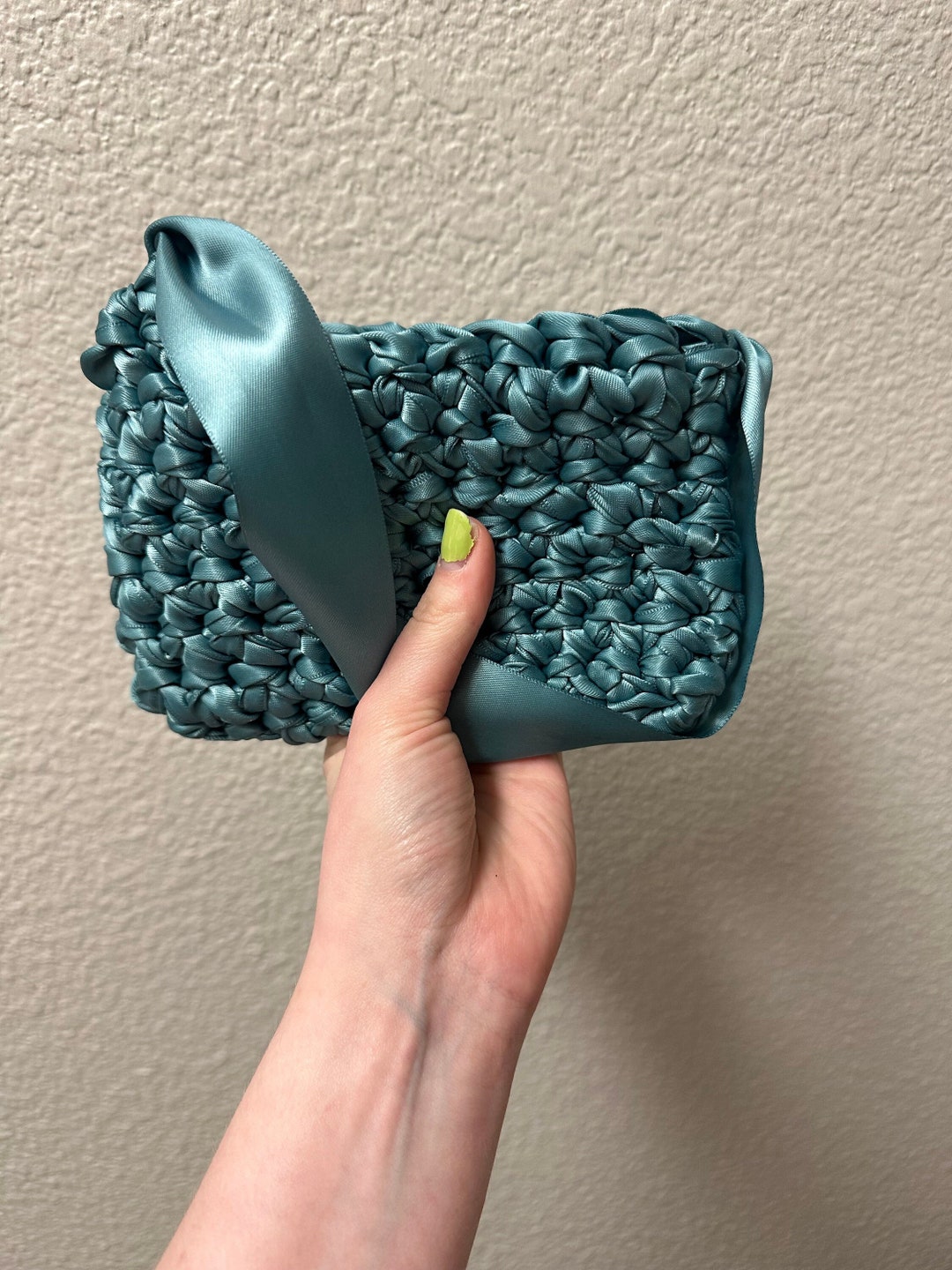 Ribbon Crochet Bag - Etsy