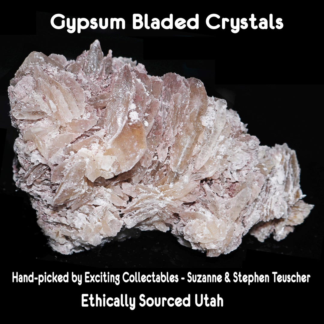 Gypsum Selenite, Bladed Twinning Crystals, Delicate Massive ...