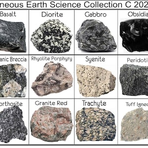Igneous Earth Science Collection “C”, 18 Igneous Specimens, Ethically ...