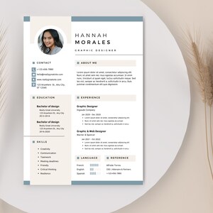 Resume Template | Digital Product | Digital Download | Modern CV ...
