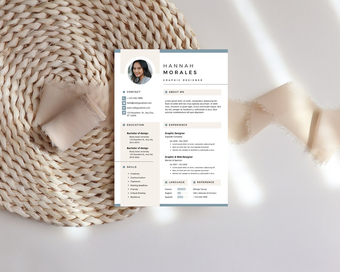 Resume Template | Digital Product | Digital Download | Modern CV ...
