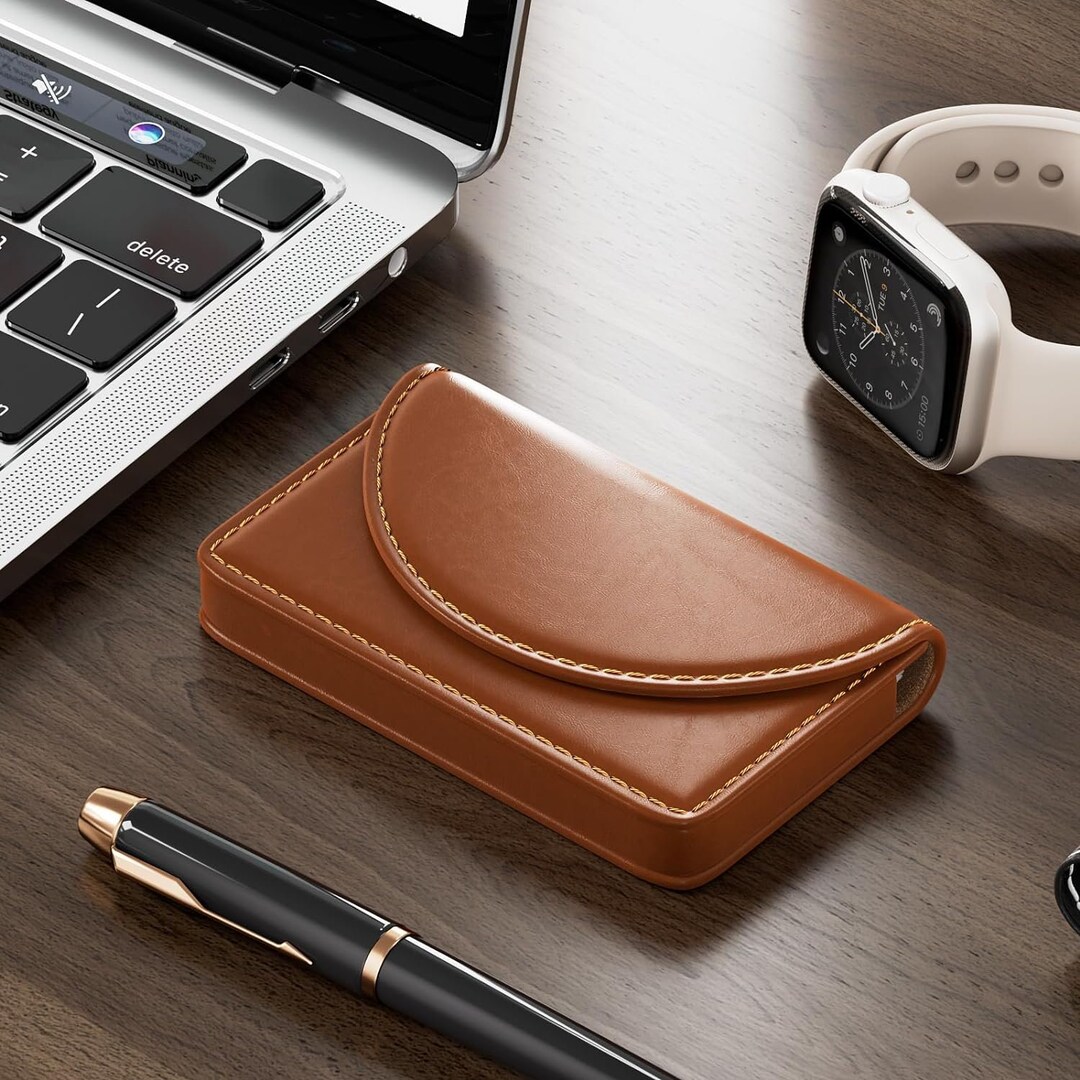 Professional Business Card Holder Slim Pocket Card Case for Men or ...