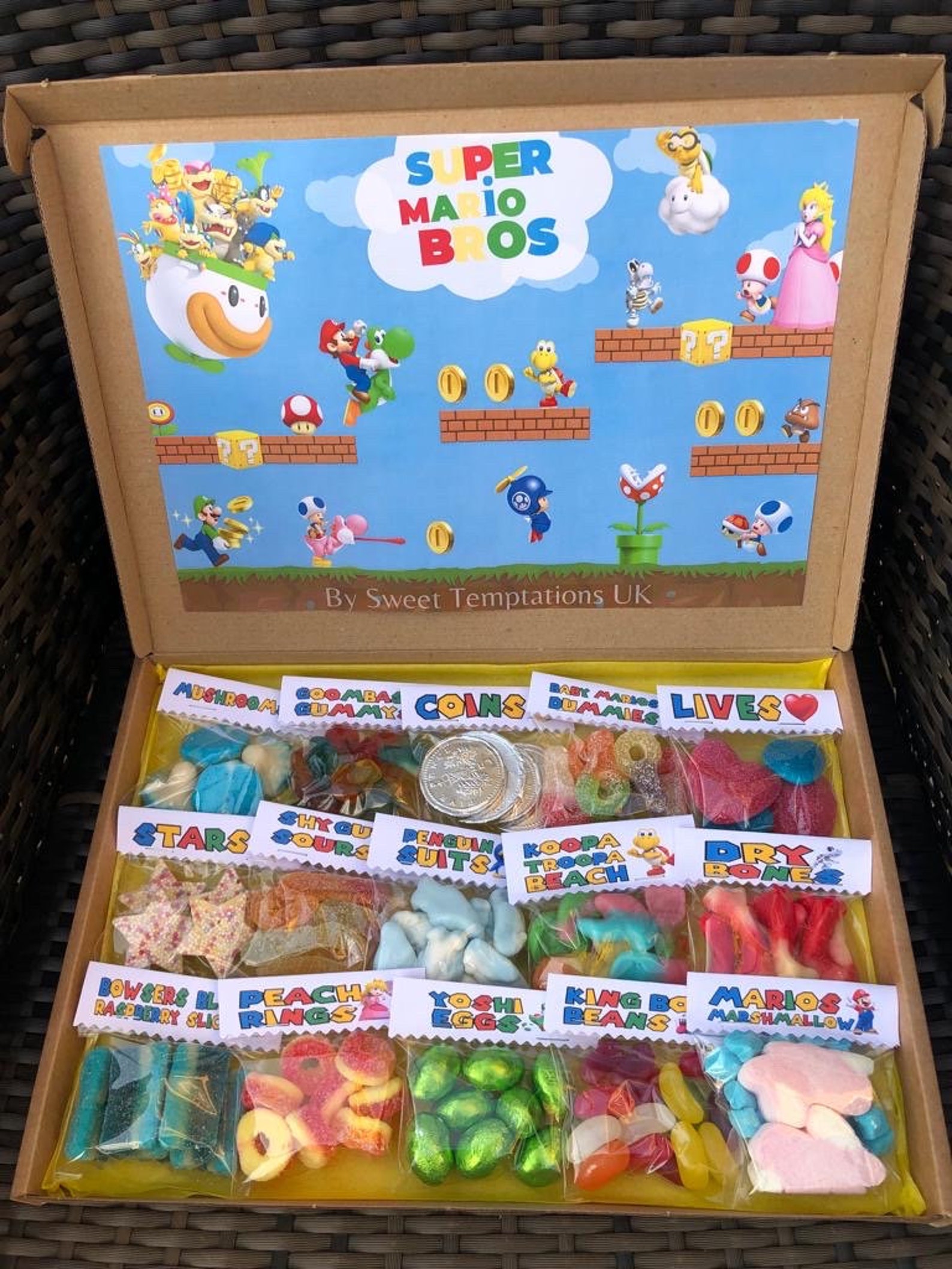 Mario Sweet Box, Super Mario Bros Box, Mario, Luigi, Mario Gift, Sweet ...