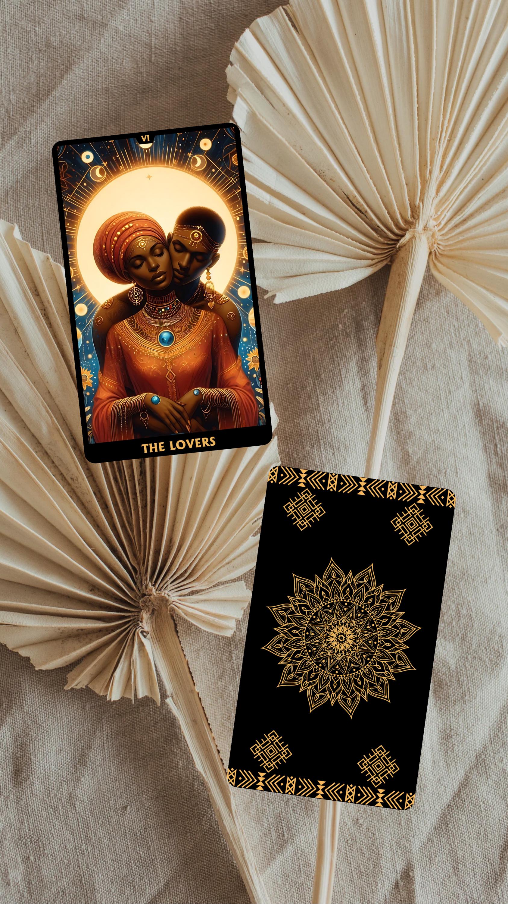 African Woman Tarot Cards SVG PNG, Printable Tarot Deck, 22 Cards Major ...