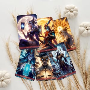 Game Tarot Deck: 78 Tarot Cards With Pouch - Etsy
