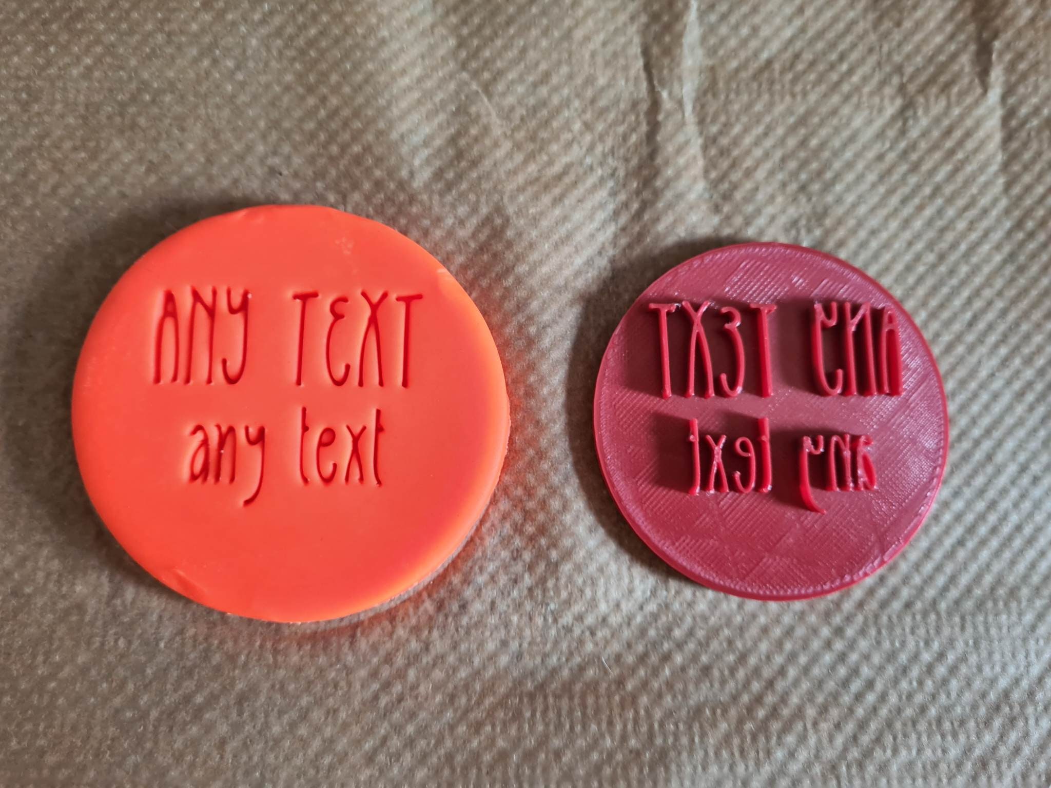 Personalised Text Embosser Stamp Personalised Icing Stamp - Etsy