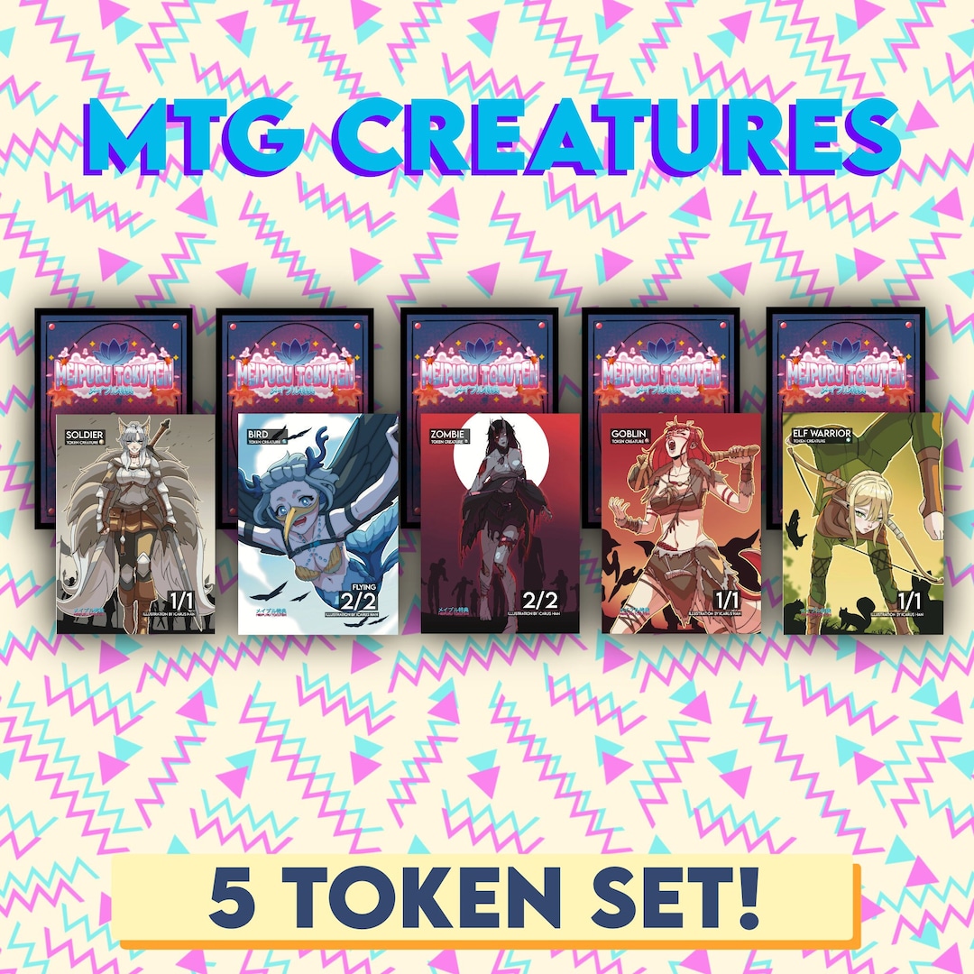 Soldier Bird Zombie Goblin Elf Warrior Creature Token Cards MTG Tokens ...