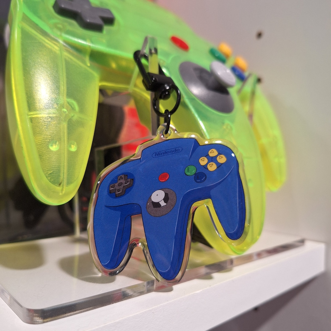 N64 Keychain Controller Blue - Etsy
