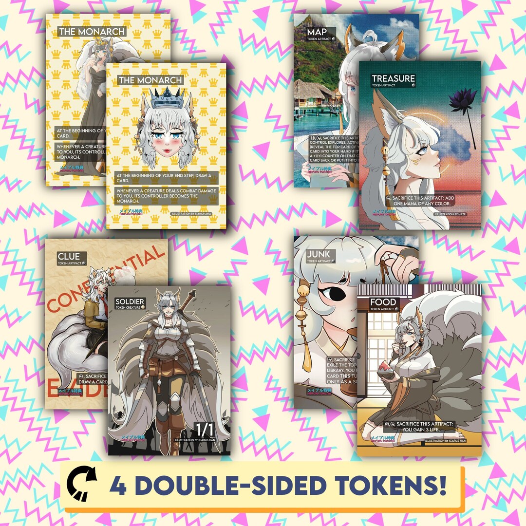 Monarch Treasure Map Junk Food Clue Soldier | Token Cards | MTG Tokens ...