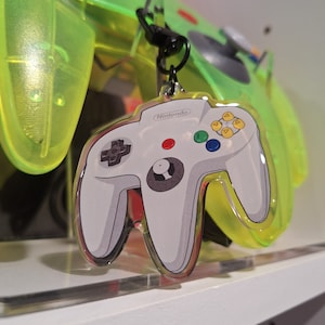 N64 Keychain Controller Gray Grey - Etsy