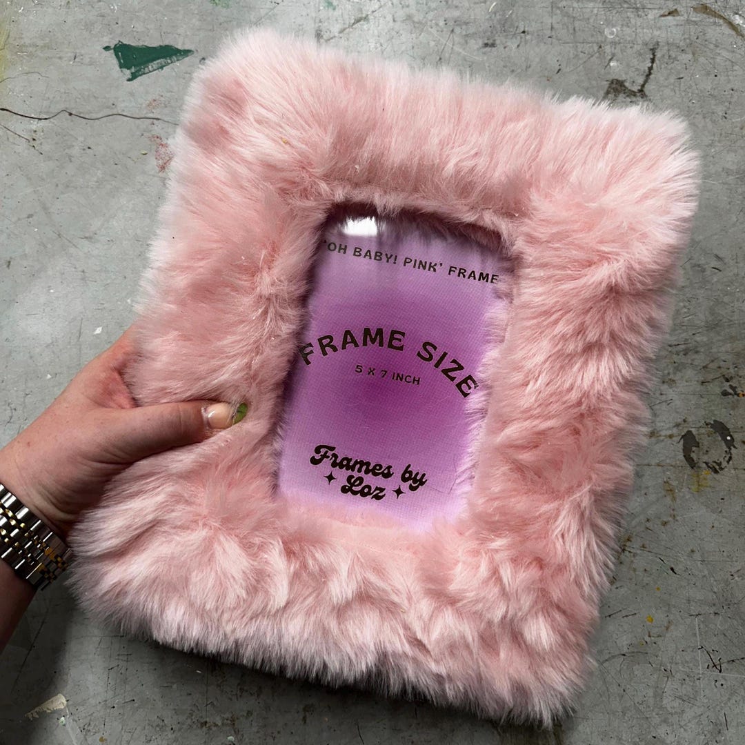 5 X 7 Inch 'oh Baby Pink' Faux Fur Frame - Etsy