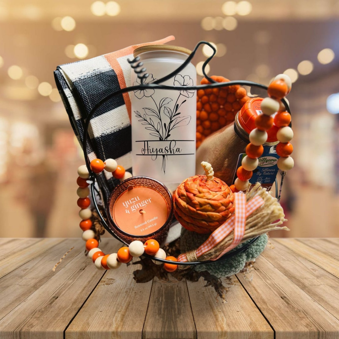 Fall Gift Basket, Pumpkin Season Gift Bundle,one of a Kind Gift Basket ...