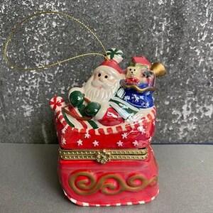 Charming Christmas Music Box and Ornament - Plays Jingle Bells - Etsy