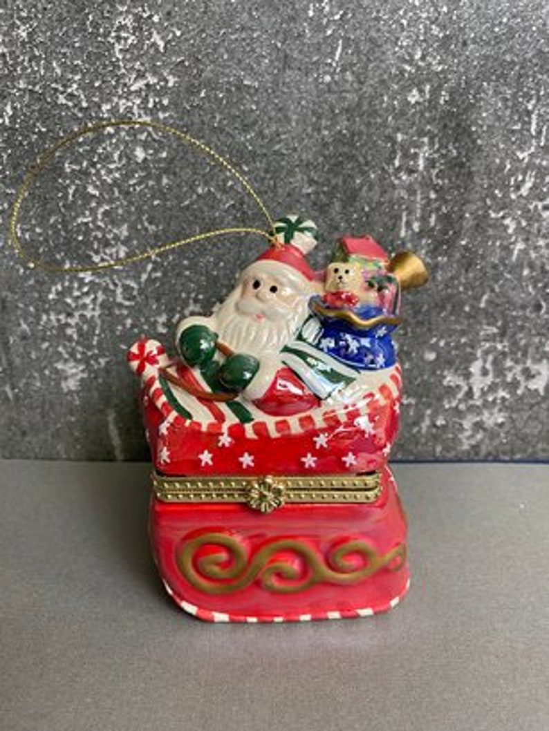Charming Christmas Music Box and Ornament - Plays Jingle Bells - Etsy