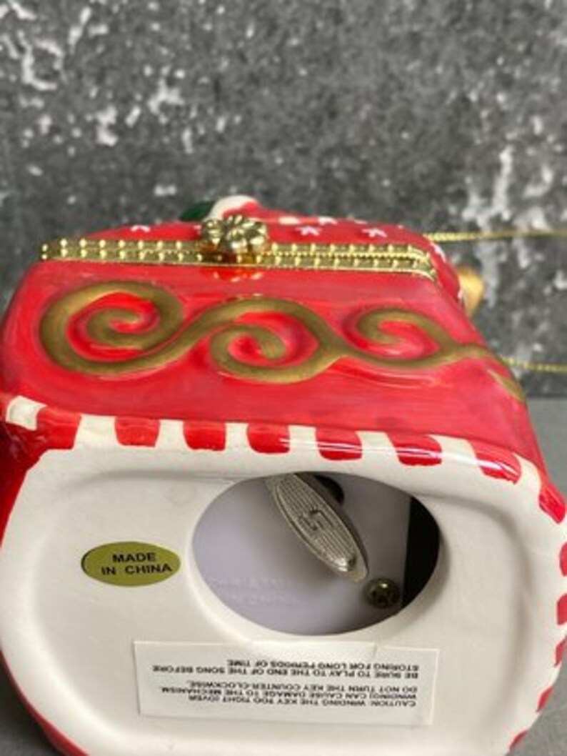 Charming Christmas Music Box and Ornament - Plays Jingle Bells - Etsy