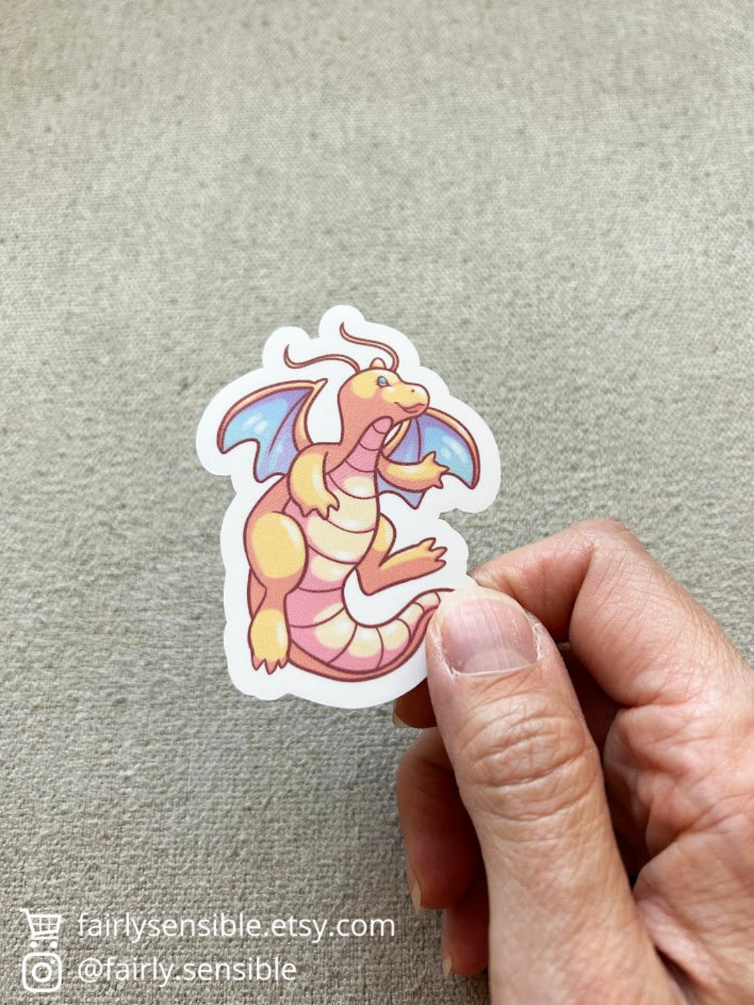 Dragonite Pokemon Die Cut Sticker - Etsy