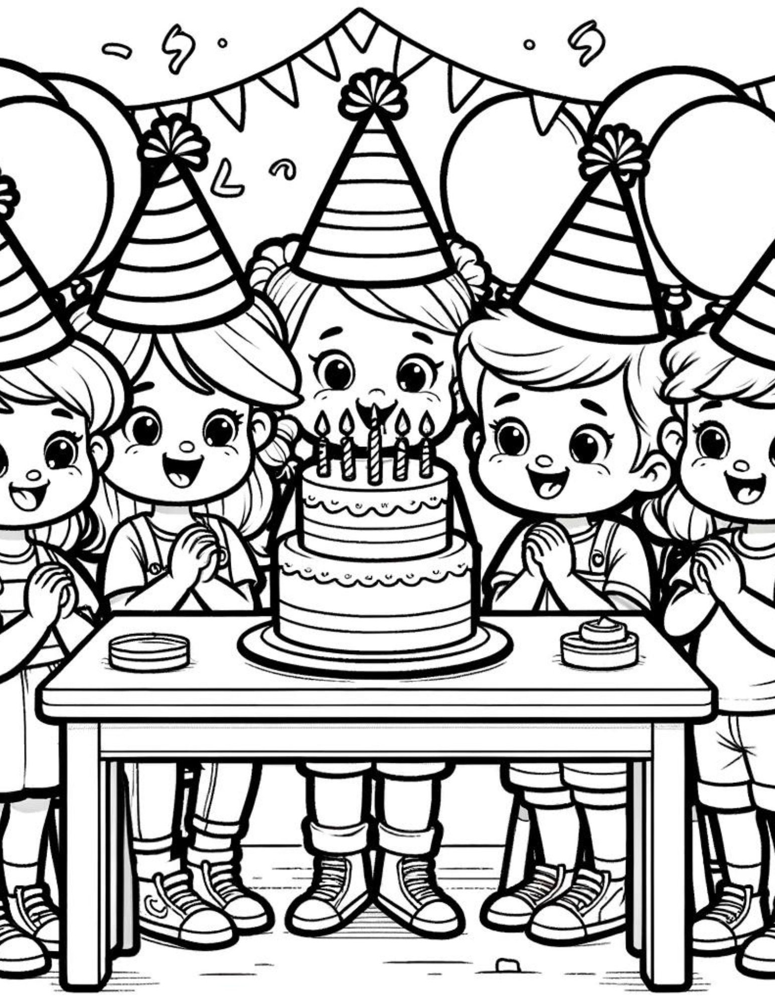 Printable Birthday Coloring Pages for Kids - Instant Download PDF - Fun ...