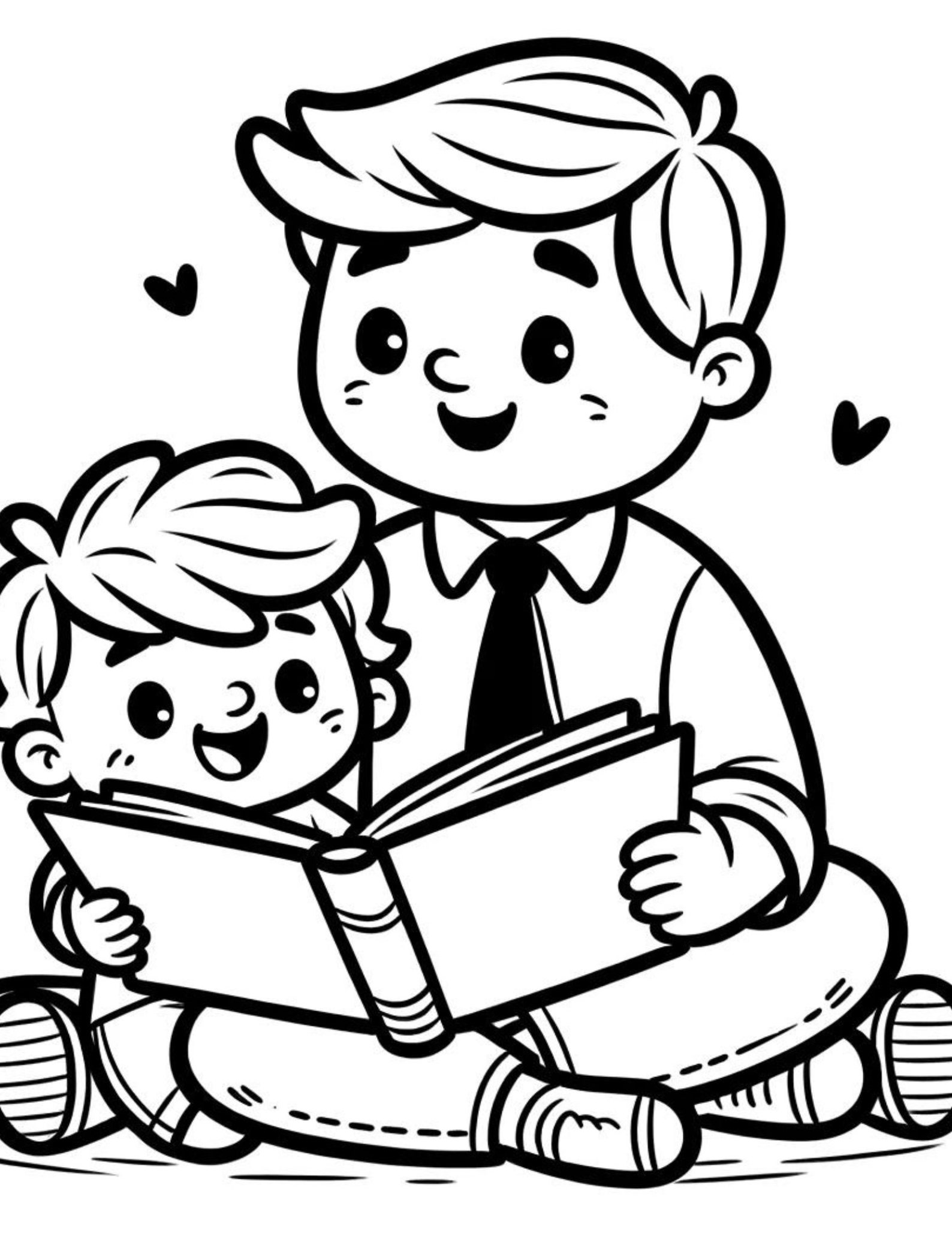 Father's Day Coloring Pages - Digital Download, Preschool Coloring ...