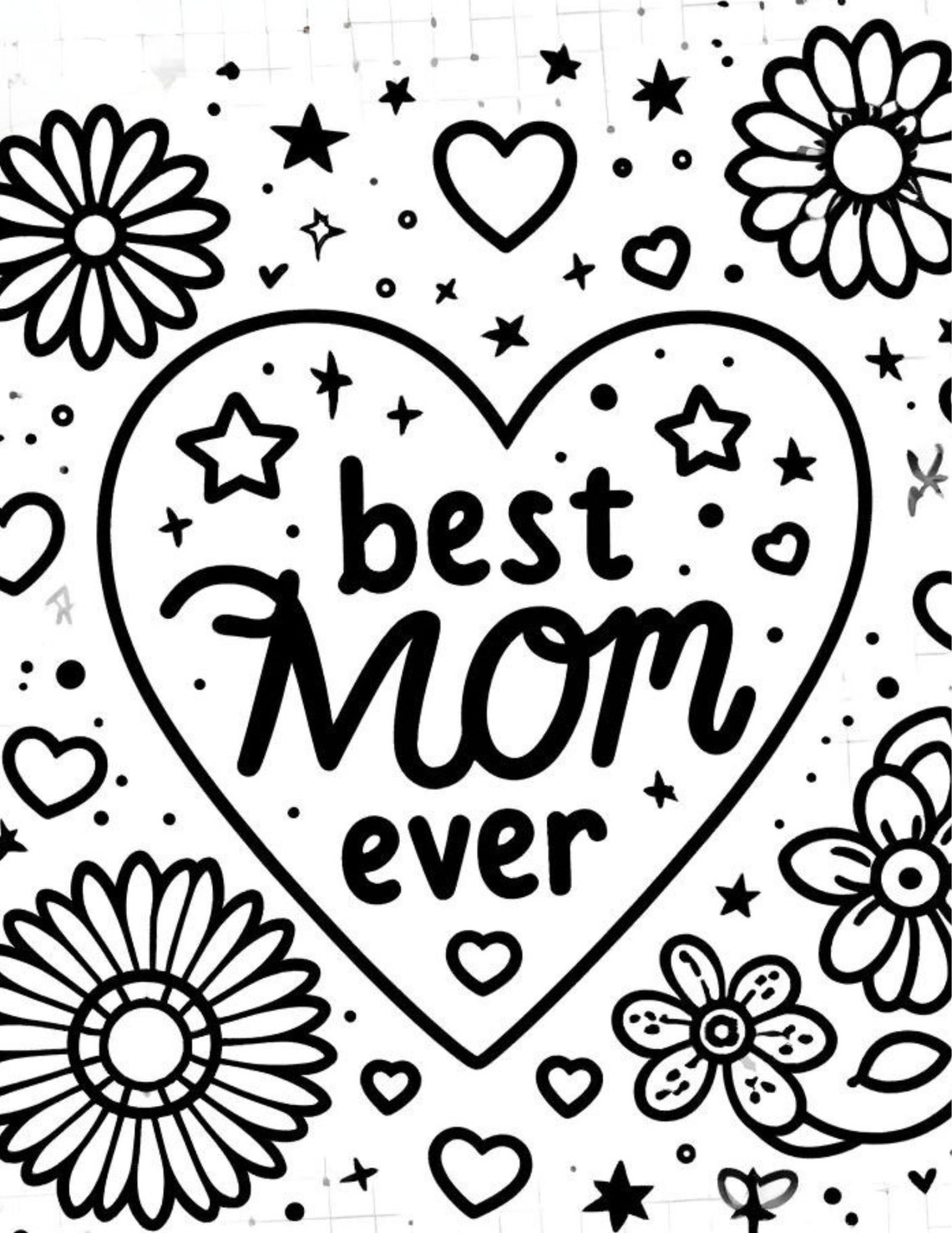 12 Coloring Pages FOR MOM - Printable PDF, Instant Download, Adult and ...