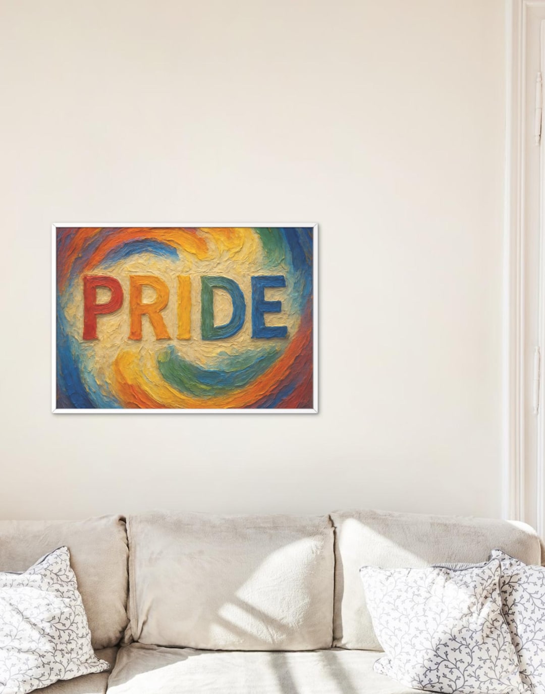 Digital Pride Oil Painting Rainbow Pride Month Art LGBTQ+ Wall Decor ...