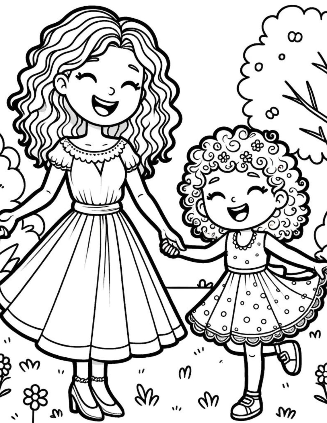 12 Coloring Pages FOR MOM - Printable PDF, Instant Download, Adult and ...