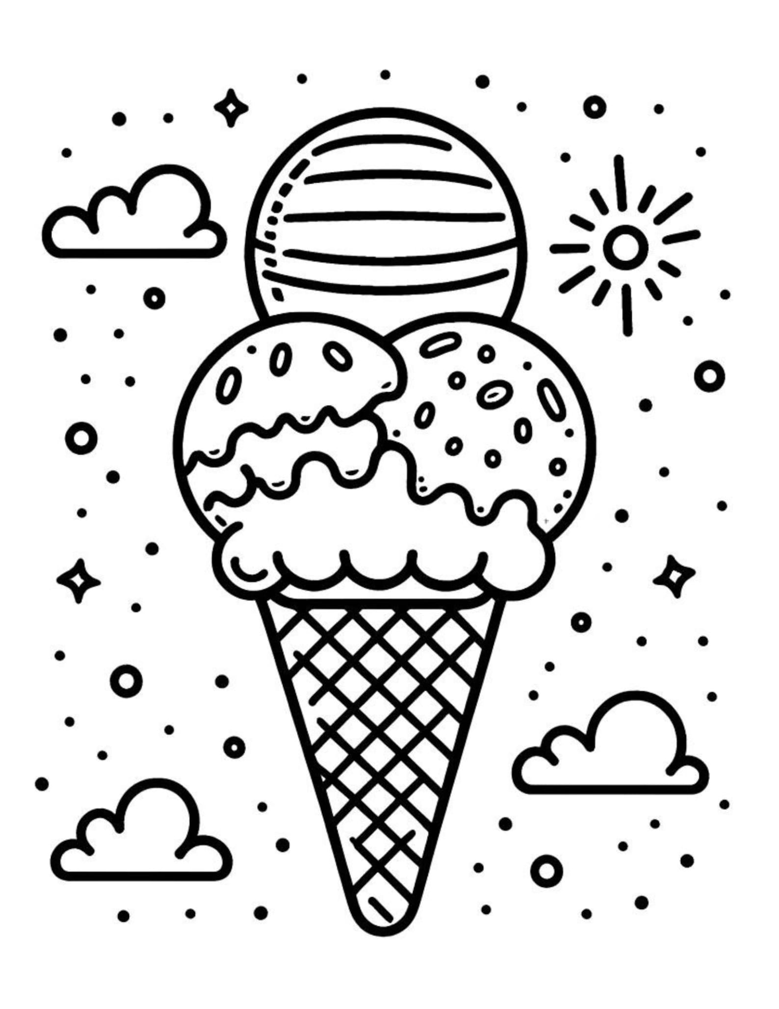 6 Fun Summer-themed Coloring Pages for All- Digital Download, Paint ...