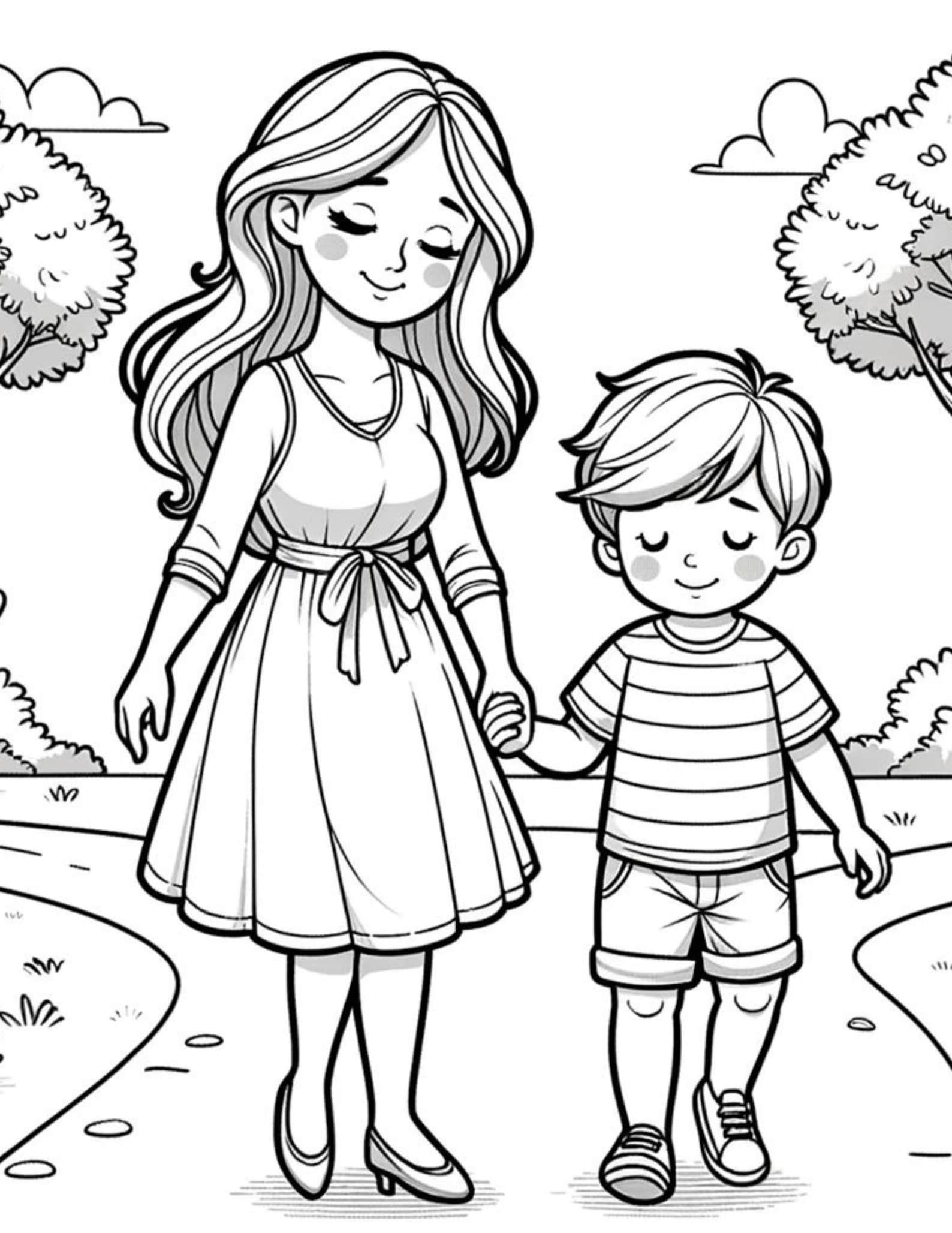 12 Coloring Pages FOR MOM - Printable PDF, Instant Download, Adult and ...