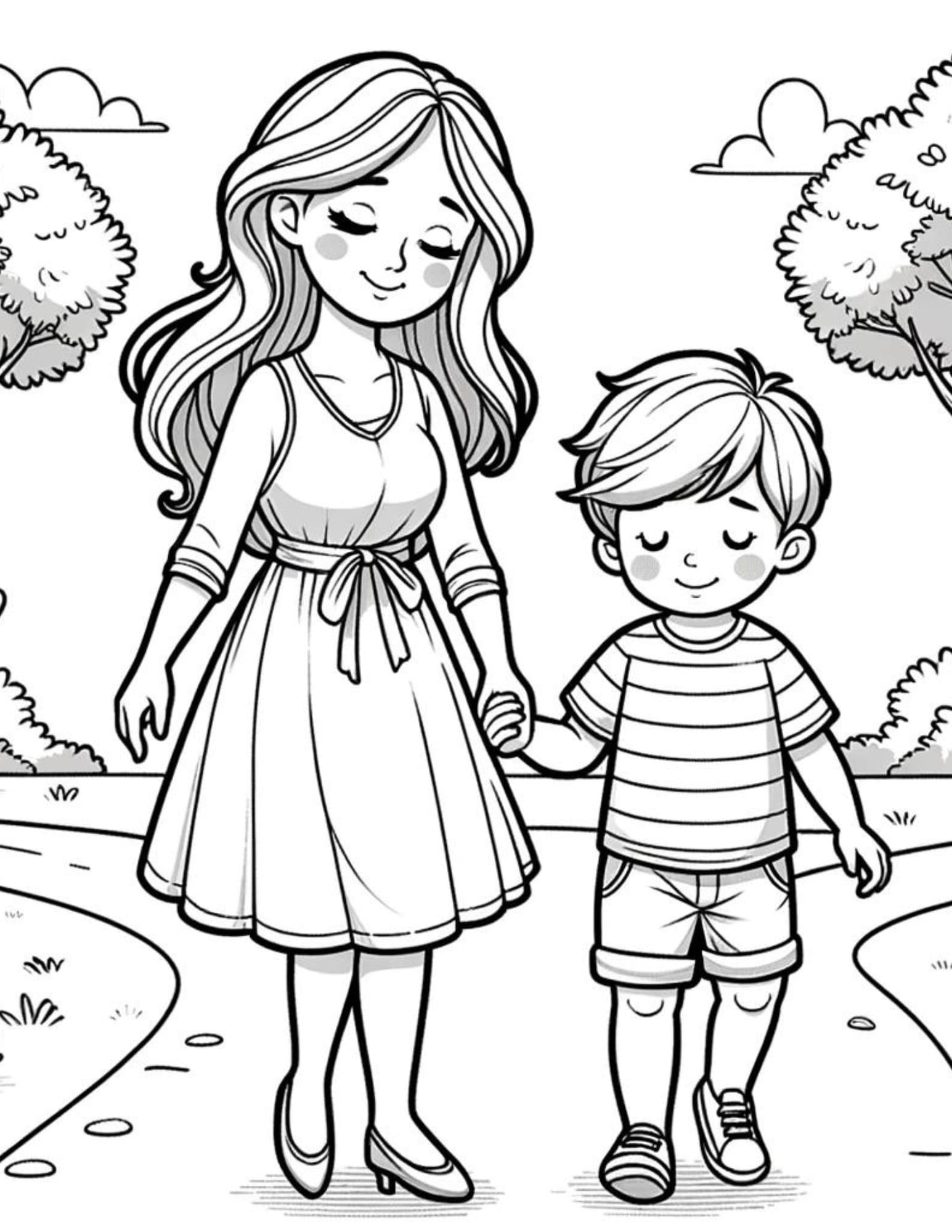 12 Coloring Pages FOR MOM - Printable PDF, Instant Download, Adult and ...