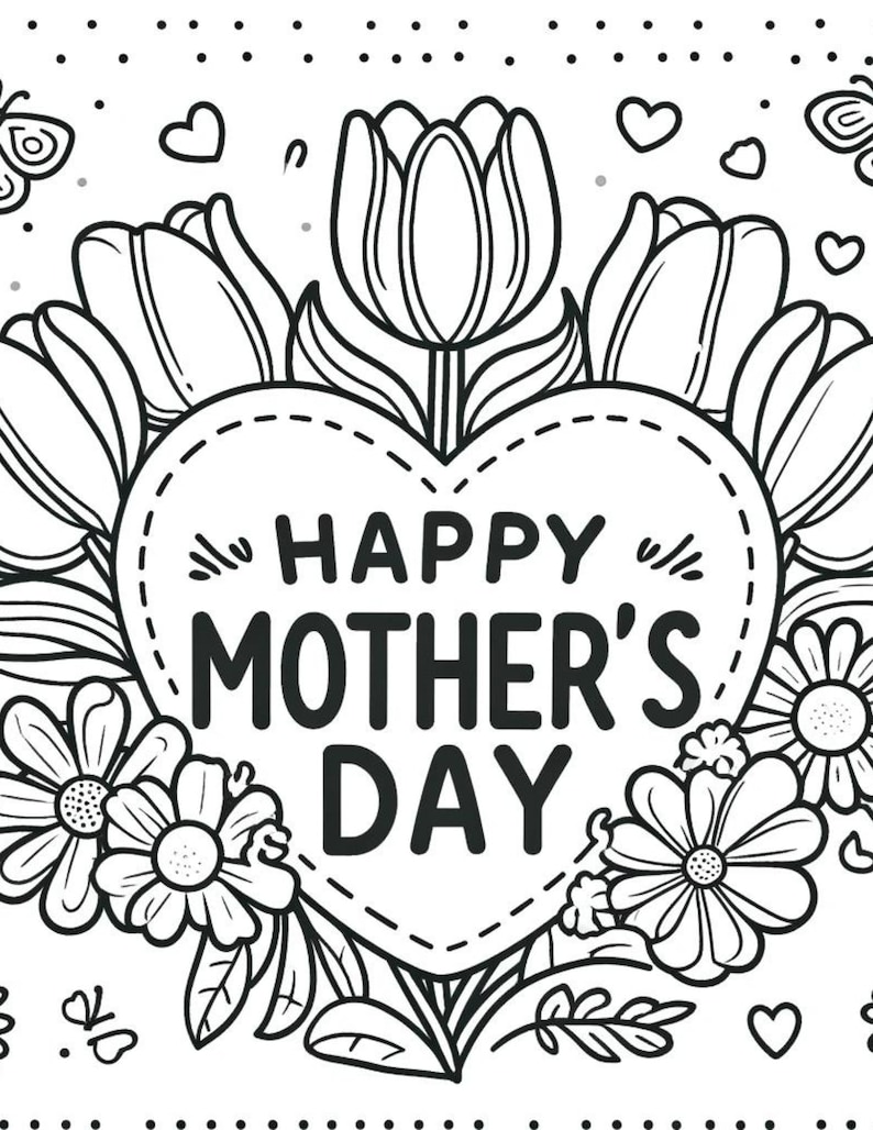 12 Coloring Pages FOR MOM - Printable PDF, Instant Download, Adult and ...
