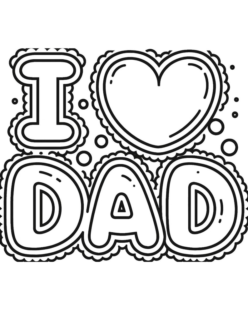 Father's Day Coloring Pages - Digital Download, Preschool Coloring ...