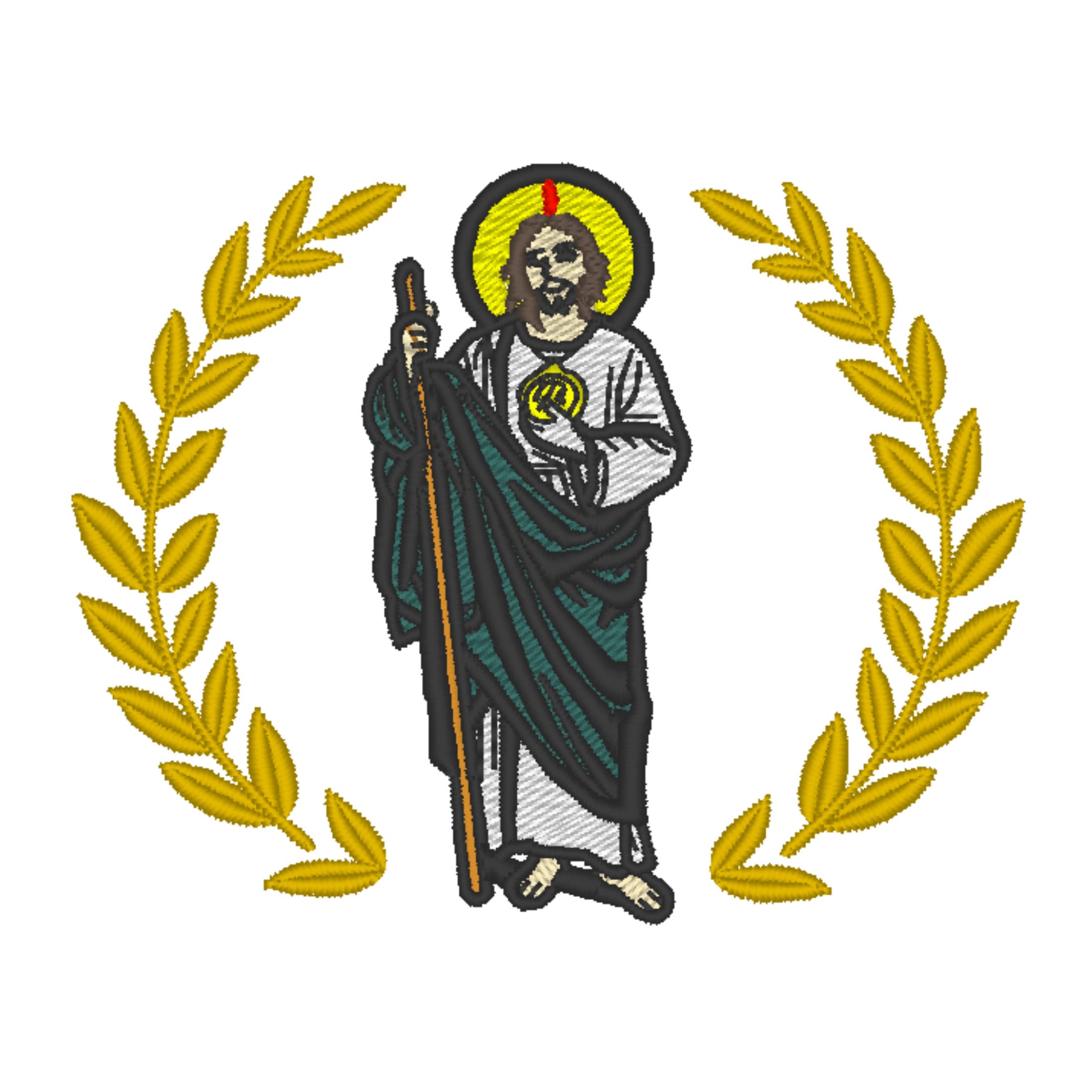 Saint Judas San Judas Embroidery Stitch Design File Religious God Cap ...