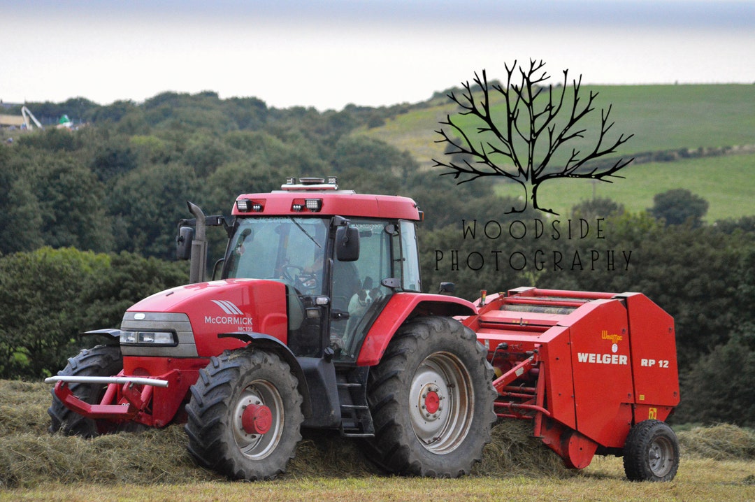Red Mccormick Tractor During Baling Season *DIGITAL DOWNLOAD* - Etsy